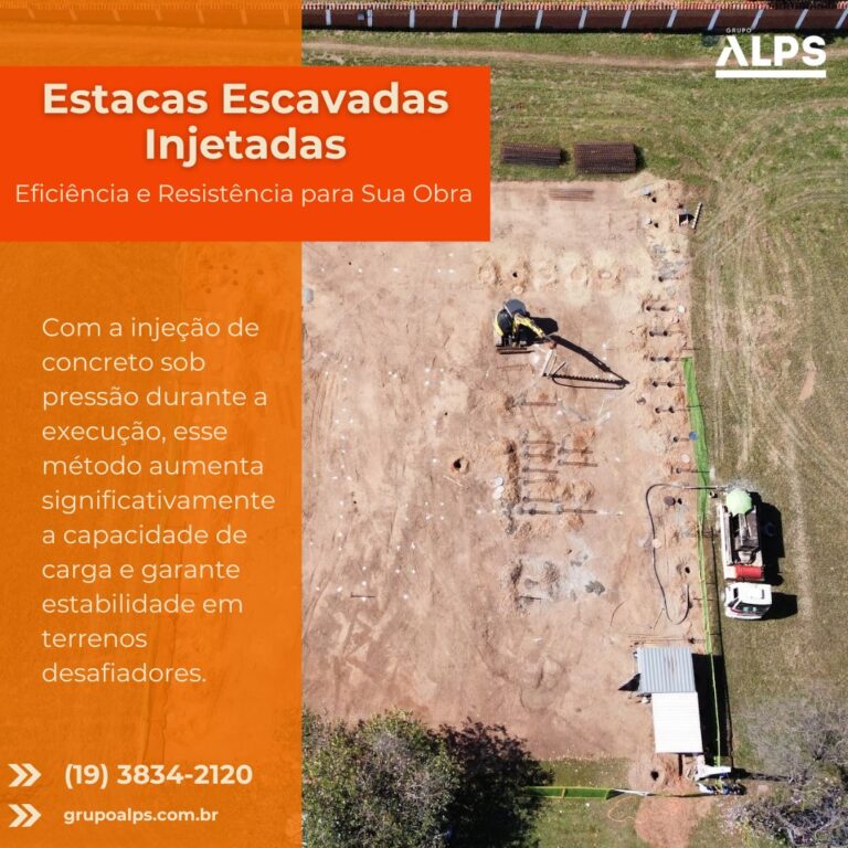 Estacas Escavadas Injetadas: Eficiência e Resistência para Sua Obra